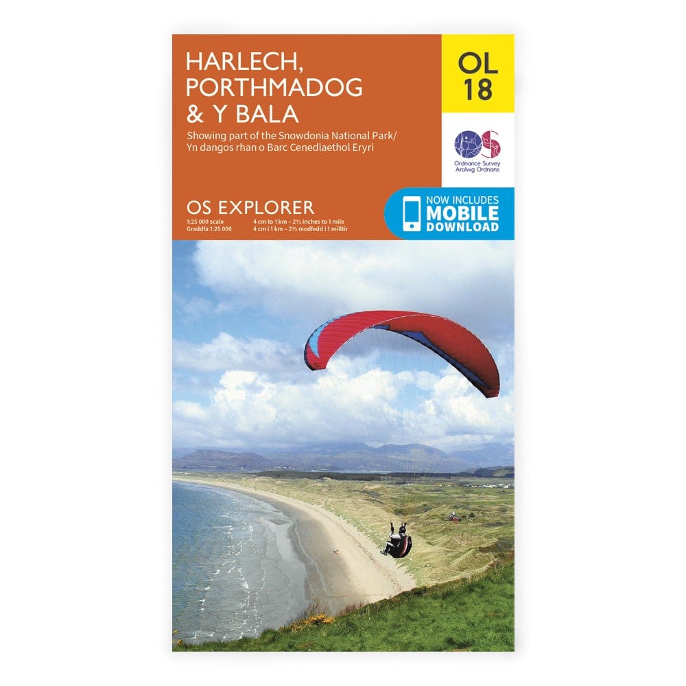 OS Explorer OL18 - Harlech, Porthmadog & Y Bala