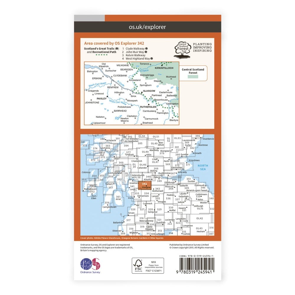 OS Explorer 342 - Glasgow