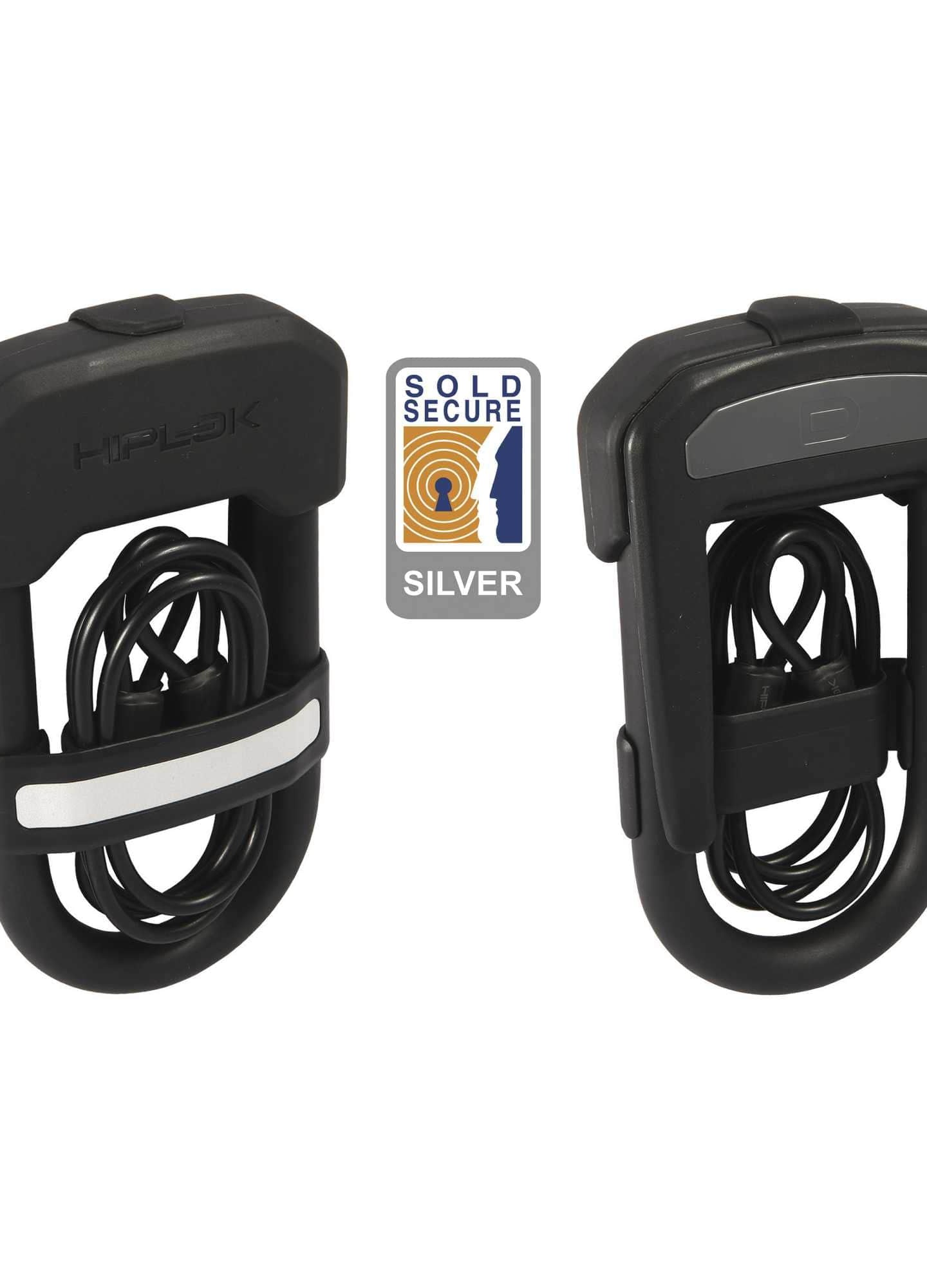 Hiplok DC Lock & Cable Silver Rated Compact D Lock